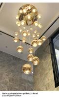 China Nordic Minimalist Staircase Lighting Suspended Ceiling Lamp Circular Staircase Chandelier(WH-NC-155) for sale