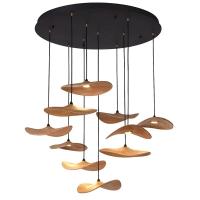 China Japanese Wabi-sabi Style Retro Solid Wood Staircase Chandelier(WH-NC-156) for sale
