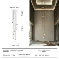 China Japanese Wabi-sabi Style Retro Solid Wood Staircase Chandelier(WH-NC-156) for sale