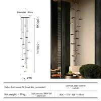 China Japanese Wabi-sabi Style Retro Solid Wood Staircase Chandelier(WH-NC-156) for sale