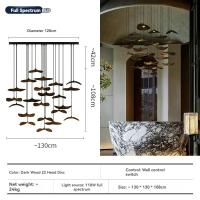 China Japanese Wabi-sabi Style Retro Solid Wood Staircase Chandelier(WH-NC-156) for sale