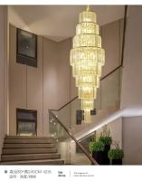 China Creative Led Luxury Crystal Staircase Spiral Long Pendant Lamp Classic Cristal Lamp(WH-NC-157) for sale