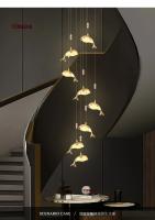 China Modern Light Luxury Villa Ceiling Staircase Long Pendant Lamp(WH-NC-161) for sale