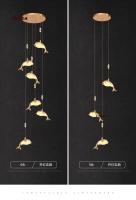 China Modern Light Luxury Villa Ceiling Staircase Long Pendant Lamp(WH-NC-161) for sale