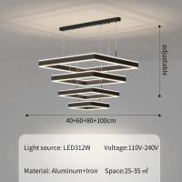 China Staircase Square Pendant Lamp Modern Decoration Ceiling Lighting Fixture(WH-NC-162) for sale