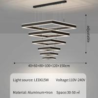 China Staircase Square Pendant Lamp Modern Decoration Ceiling Lighting Fixture(WH-NC-162) for sale