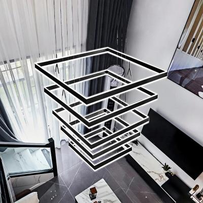 China Staircase Square Pendant Lamp Modern Decoration Ceiling Lighting Fixture(WH-NC-162) for sale