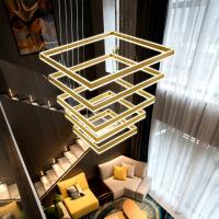 China Staircase Square Pendant Lamp Modern Decoration Ceiling Lighting Fixture(WH-NC-162) for sale