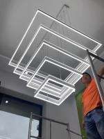 China Staircase Square Pendant Lamp Modern Decoration Ceiling Lighting Fixture(WH-NC-162) for sale