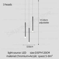 China Circular Tube Chandelier Minimalist Lighting Chrome Gold Hanging Type Long Chandelier(WH-NC-164) for sale