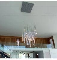 China Circular Tube Chandelier Minimalist Lighting Chrome Gold Hanging Type Long Chandelier(WH-NC-164) for sale