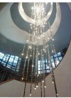 China Circular Tube Chandelier Minimalist Lighting Chrome Gold Hanging Type Long Chandelier(WH-NC-164) for sale