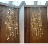 China Circular Tube Chandelier Minimalist Lighting Chrome Gold Hanging Type Long Chandelier(WH-NC-164) for sale