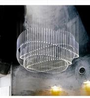 China Circular Tube Chandelier Minimalist Lighting Chrome Gold Hanging Type Long Chandelier(WH-NC-164) for sale