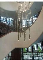 China Circular Tube Chandelier Minimalist Lighting Chrome Gold Hanging Type Long Chandelier(WH-NC-164) for sale