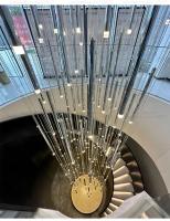 China Circular Tube Chandelier Minimalist Lighting Chrome Gold Hanging Type Long Chandelier(WH-NC-164) for sale