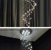 China Butterfly Crystal Chandelier Living Room Crystal Staircase Pendant Light Indoor Large LED Lights(WH-NC-165) for sale