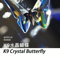 China Butterfly Crystal Chandelier Living Room Crystal Staircase Pendant Light Indoor Large LED Lights(WH-NC-165) for sale