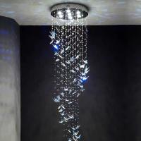 China Butterfly Crystal Chandelier Living Room Crystal Staircase Pendant Light Indoor Large LED Lights(WH-NC-165) for sale