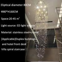 China Butterfly Crystal Chandelier Living Room Crystal Staircase Pendant Light Indoor Large LED Lights(WH-NC-165) for sale