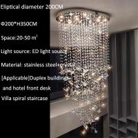 China Butterfly Crystal Chandelier Living Room Crystal Staircase Pendant Light Indoor Large LED Lights(WH-NC-165) for sale