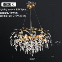 China Modern LED Crystal Chandelier Lighting Luxury Home Lighting (WH-NC-167) for sale