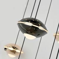 China Dropshipping Villa LOFT Staircase Pendant Lights Long Cable Hanging Aluminum ball droplight (WH-NC-168) for sale