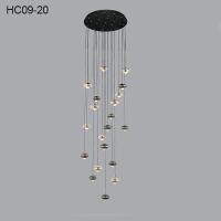 China Dropshipping Villa LOFT Staircase Pendant Lights Long Cable Hanging Aluminum ball droplight (WH-NC-168) for sale