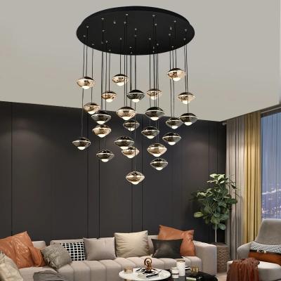 China Dropshipping Villa LOFT Staircase Pendant Lights Long Cable Hanging Aluminum ball droplight (WH-NC-168) for sale
