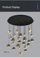 China Dropshipping Villa LOFT Staircase Pendant Lights Long Cable Hanging Aluminum ball droplight (WH-NC-168) for sale