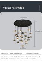 China Dropshipping Villa LOFT Staircase Pendant Lights Long Cable Hanging Aluminum ball droplight (WH-NC-168) for sale