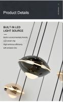 China Dropshipping Villa LOFT Staircase Pendant Lights Long Cable Hanging Aluminum ball droplight (WH-NC-168) for sale