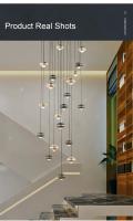 China Dropshipping Villa LOFT Staircase Pendant Lights Long Cable Hanging Aluminum ball droplight (WH-NC-168) for sale