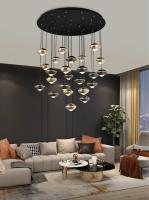 China Dropshipping Villa LOFT Staircase Pendant Lights Long Cable Hanging Aluminum ball droplight (WH-NC-168) for sale