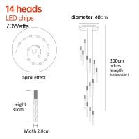 China Crystal LED Pendant Lights Duplex Stair Hanging Lamp (WH-NC-169) for sale