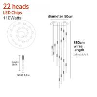 China Crystal LED Pendant Lights Duplex Stair Hanging Lamp (WH-NC-169) for sale