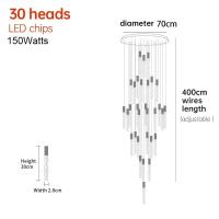 China Crystal LED Pendant Lights Duplex Stair Hanging Lamp (WH-NC-169) for sale