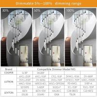China Staircase Chandelier Hanging Cable Crystal Pillar Droplight Dimmable Suspension Light (WH-NC-170) for sale