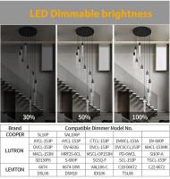 China Staircase Chandelier Hanging Cable Crystal Pillar Droplight Dimmable Suspension Light (WH-NC-170) for sale