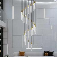 China Staircase Chandelier Hanging Cable Crystal Pillar Droplight Dimmable Suspension Light (WH-NC-170) for sale