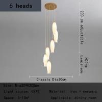 China Nordic Ceramic Tulip Staircase Chandelier Multi Heads Pendant Lamp(WH-NC-171) for sale