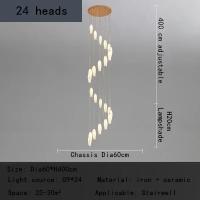 China Nordic Ceramic Tulip Staircase Chandelier Multi Heads Pendant Lamp(WH-NC-171) for sale