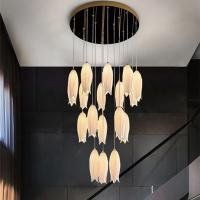 China Nordic Ceramic Tulip Staircase Chandelier Multi Heads Pendant Lamp(WH-NC-171) for sale