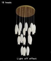 China Nordic Ceramic Tulip Staircase Chandelier Multi Heads Pendant Lamp(WH-NC-171) for sale