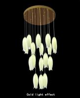 China Nordic Ceramic Tulip Staircase Chandelier Multi Heads Pendant Lamp(WH-NC-171) for sale
