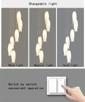 China Nordic Ceramic Tulip Staircase Chandelier Multi Heads Pendant Lamp(WH-NC-171) for sale