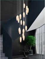 China Nordic Ceramic Tulip Staircase Chandelier Multi Heads Pendant Lamp(WH-NC-171) for sale