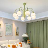 China Nordic Style Chandelier Indoor Green Fresh Hanging Light Fixture Tulip Matcha Chandelier(WH-MI-466) for sale