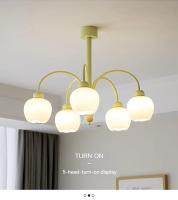 China Nordic Style Chandelier Indoor Green Fresh Hanging Light Fixture Tulip Matcha Chandelier(WH-MI-466) for sale