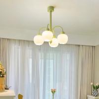 China Nordic Style Chandelier Indoor Green Fresh Hanging Light Fixture Tulip Matcha Chandelier(WH-MI-466) for sale